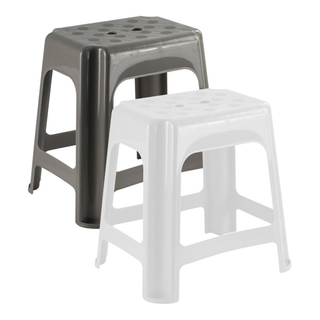 Heavy Duty Plastic Sitting Stool Stackable Large