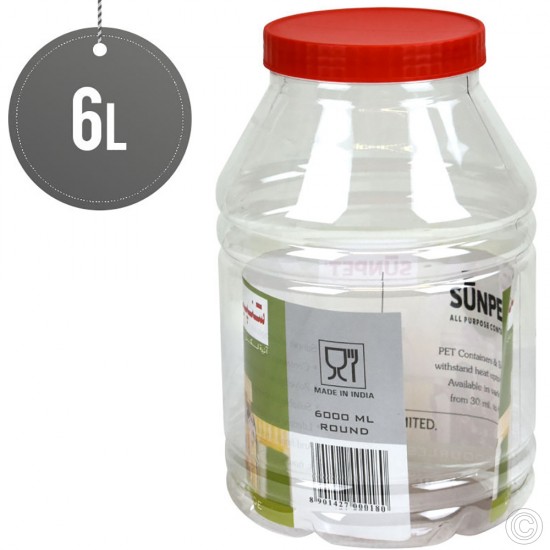 Plastic Food Storage Jars Container 6L | Visit Cash and Carry
