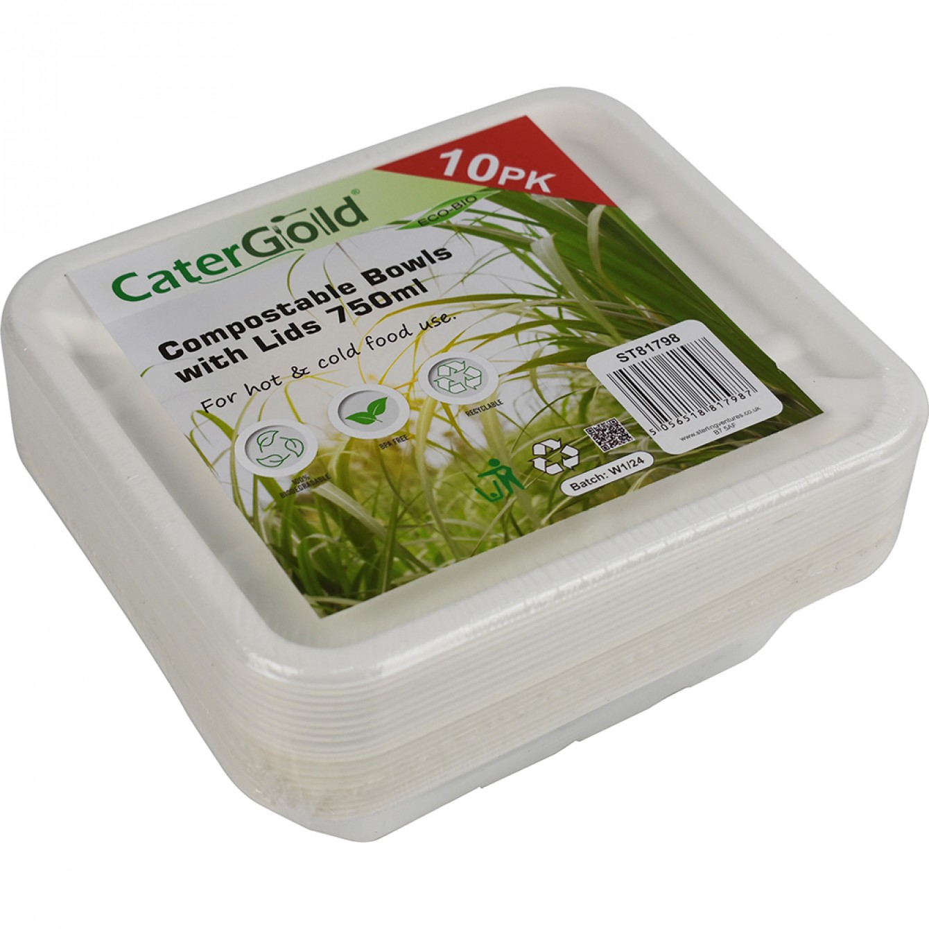 Importers & Distributors of Eco-Bio Bagasse Food Container 750ml 10 Pack