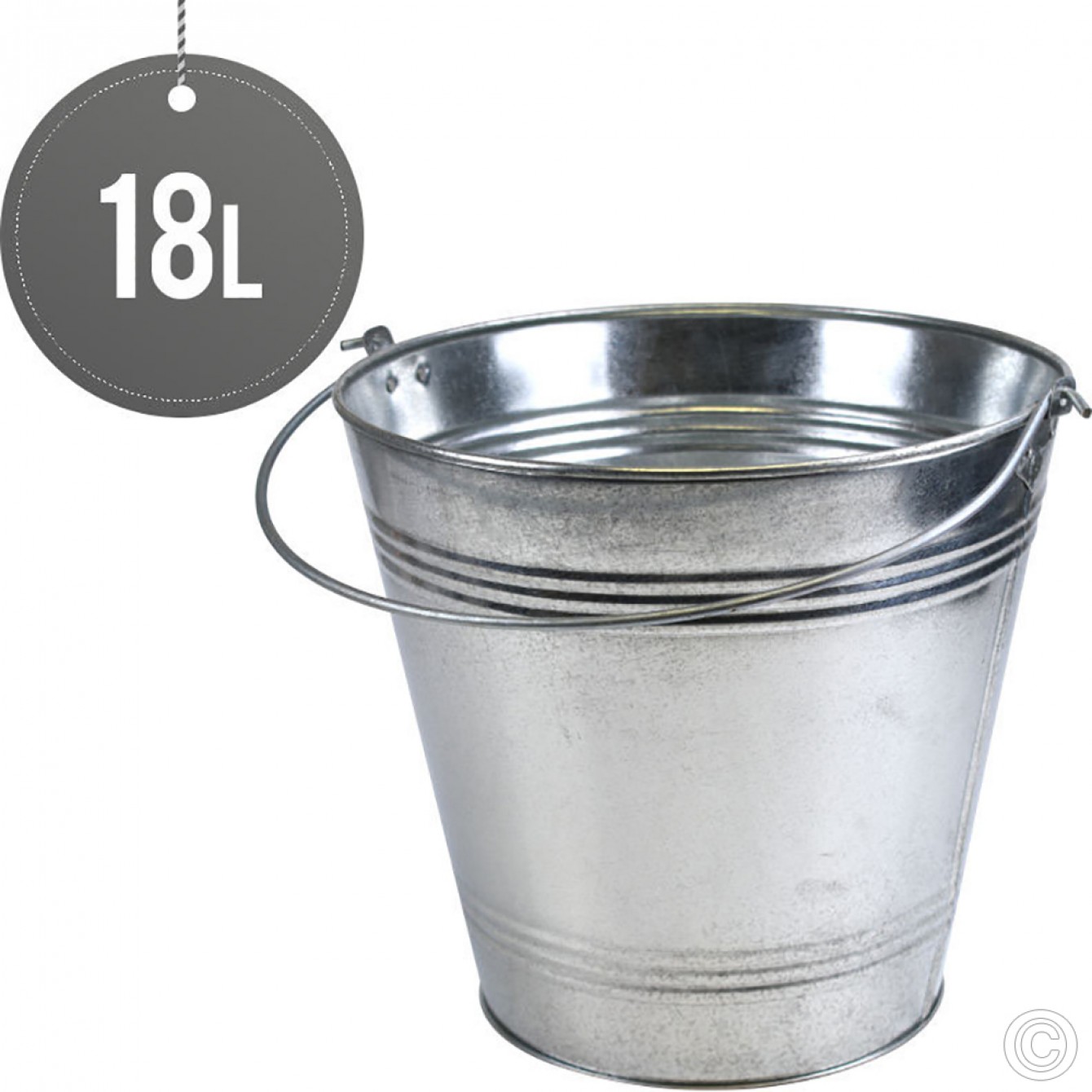 Galvanised Metal Bucket 18L | Visit Cash and Carry