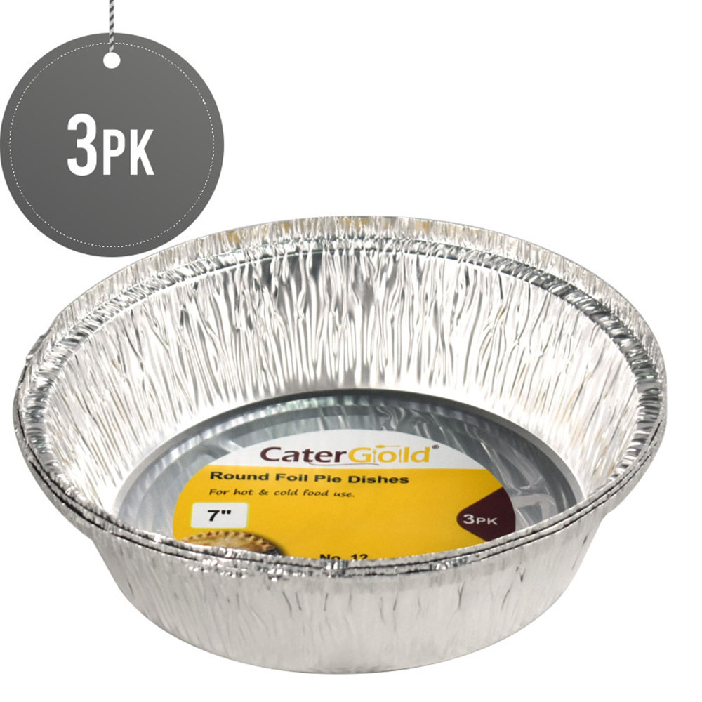 Aluminium Foil Container Pie Dishes 3pack No.12 at Trade Price
