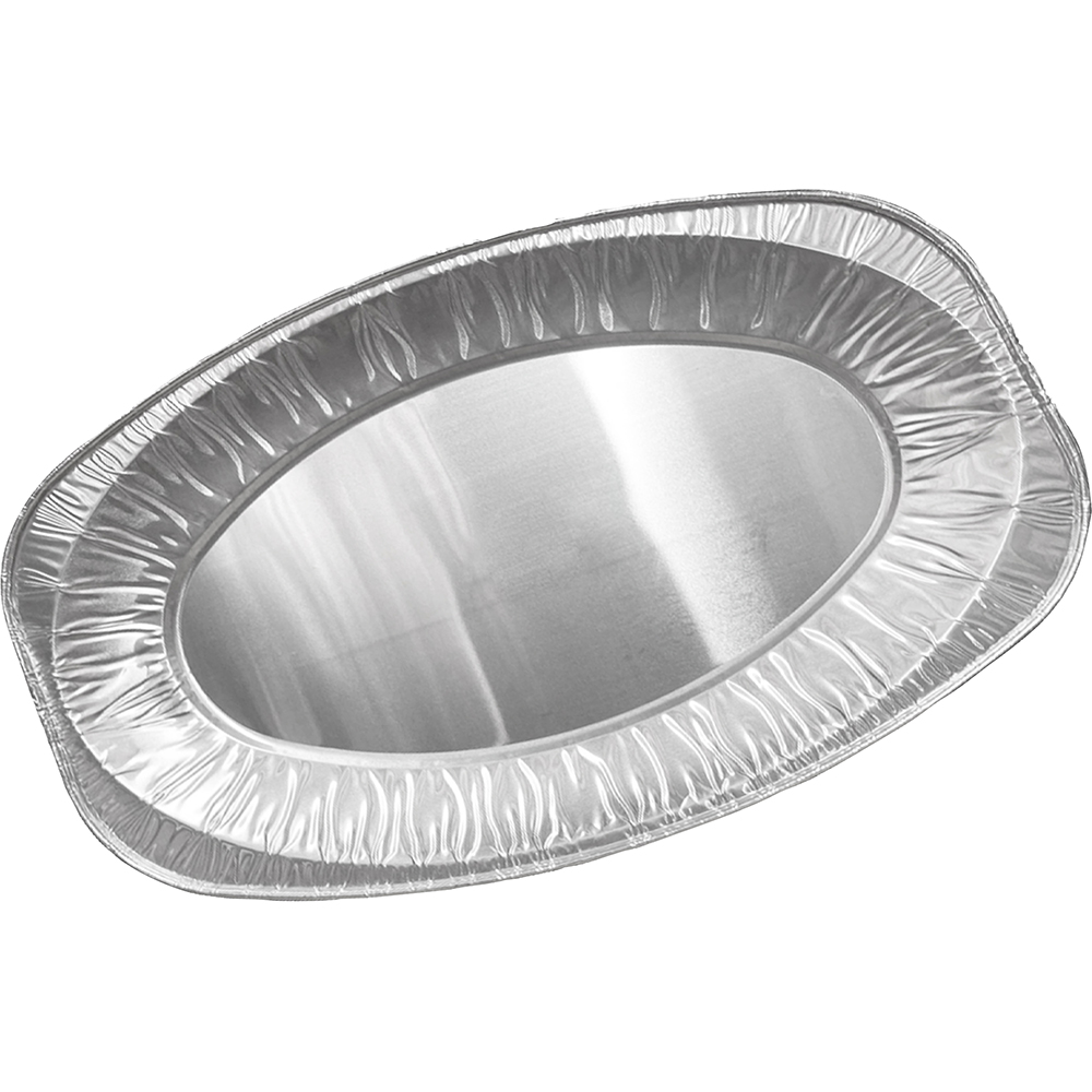Heavy Duty Aluminium Oval Foil Platter 17" 10pack | Visit Cash and Carry