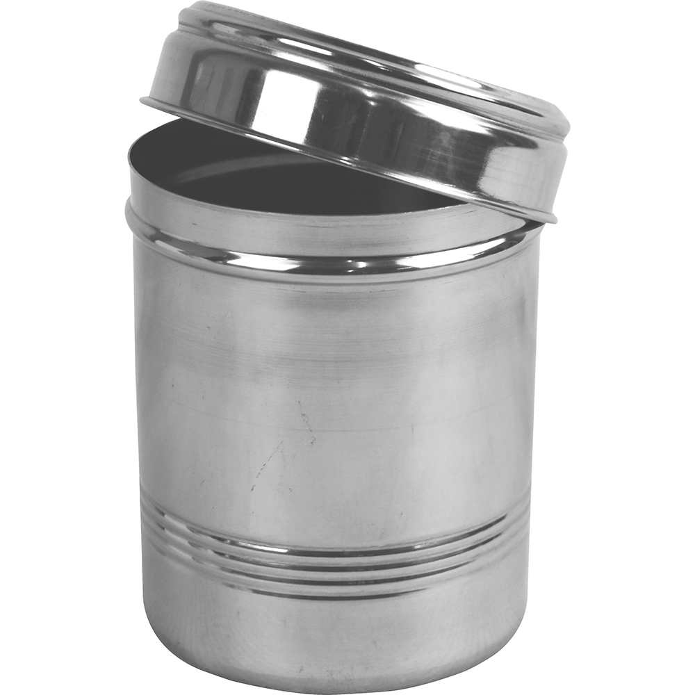 Stainless Steel Clear Canister 12.5x16.8cm | Visit Cash and Carry