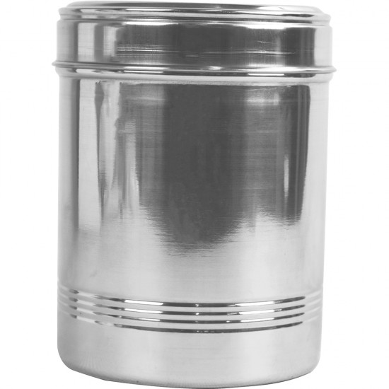 Stainless Steel Clear Canister 12.5x16.8cm | Visit Cash and Carry