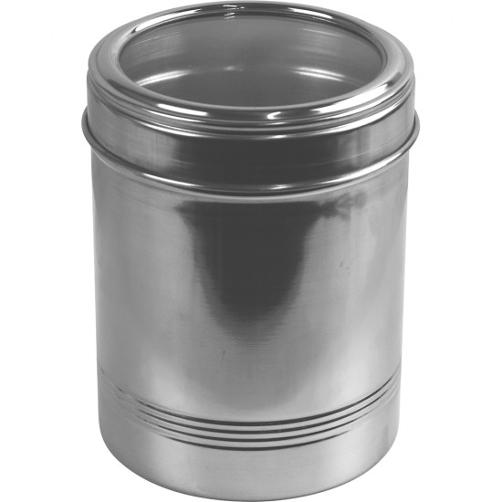 Stainless Steel Clear Canister 12.5x16.8cm | Visit Cash and Carry