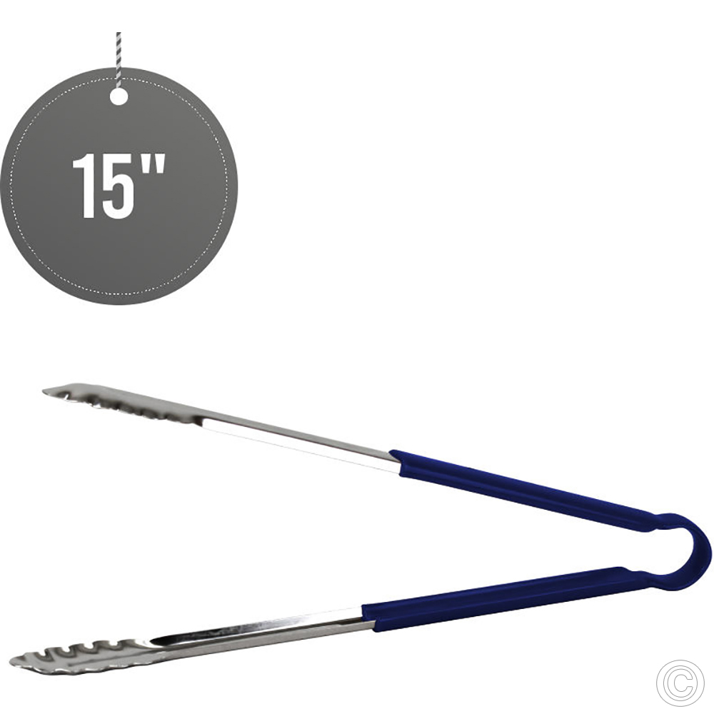 Pro Catering Utility Tongs 15" Blue | Visit Cash and Carry